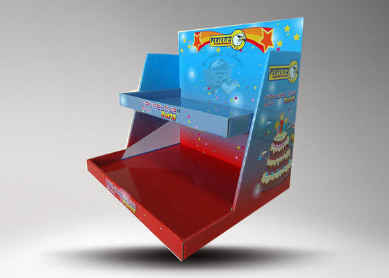 Custom logo Colorful Retail Display Stands / Candle Display Racks With 2 Tiers supplier