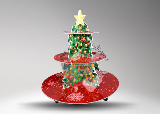 Light weight 3 Tier Round wedding cake stand / Party Paper Cake Stands supplier
