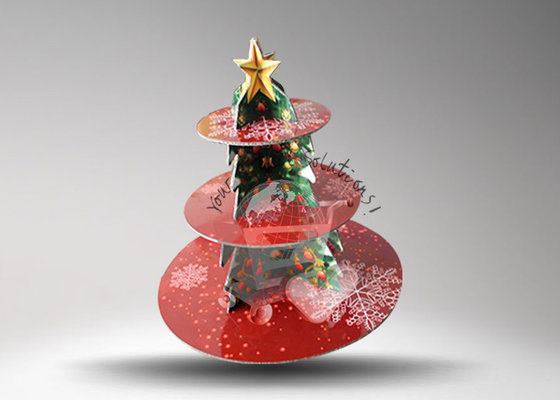 Light weight 3 Tier Round wedding cake stand / Party Paper Cake Stands supplier