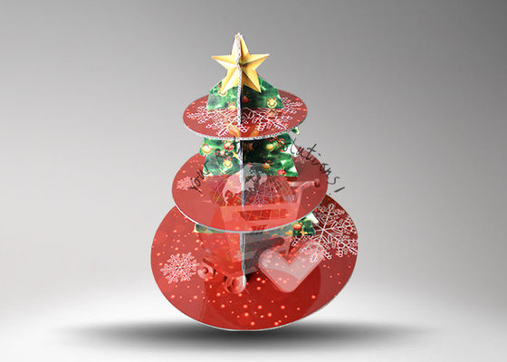 Light weight 3 Tier Round wedding cake stand / Party Paper Cake Stands supplier