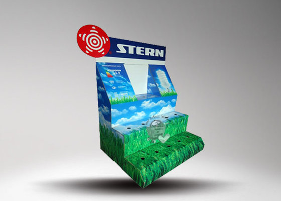 Recyclable Paper Cardboard Retail Display For Led Light Bulb , Pop up Display Stands supplier
