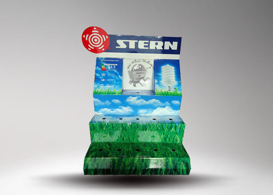 Recyclable Paper Cardboard Retail Display For Led Light Bulb , Pop up Display Stands supplier