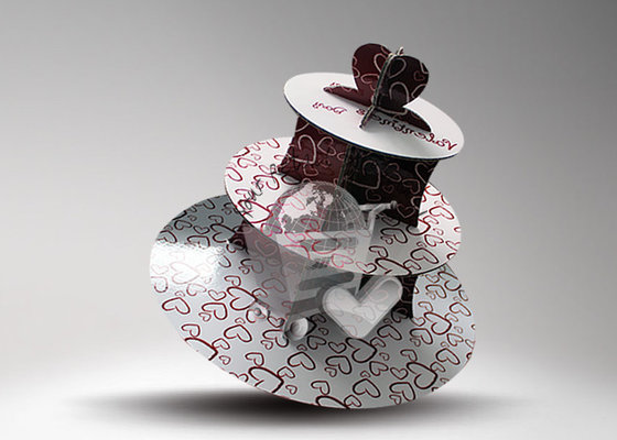 3 - ties 4C Printing Cardboard Cup Cake Stand for Birthday Party supplier