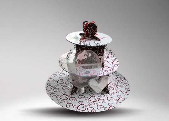 3 - ties 4C Printing Cardboard Cup Cake Stand for Birthday Party supplier