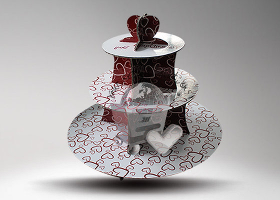 3 - ties 4C Printing Cardboard Cup Cake Stand for Birthday Party supplier