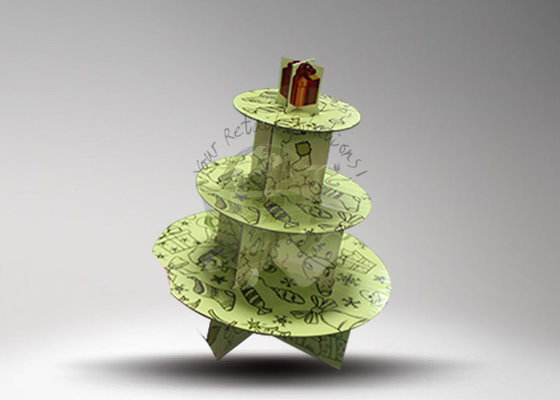 Advertising wedding cake stand / 3 Tier Art Paper Cupcake rack supplier