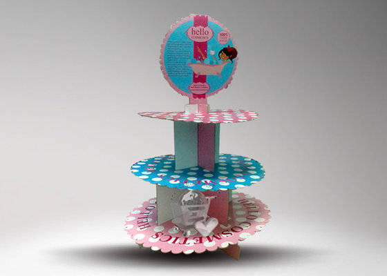 Cake Decorating Round Cardboard Cup Cake Stand / Towering Tiers Cake Stand supplier