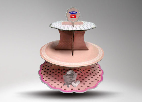 Cake Decorating Round Cardboard Cup Cake Stand / Towering Tiers Cake Stand supplier
