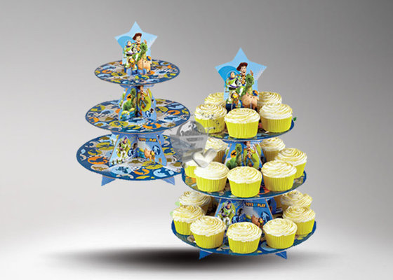 Corrugated Cardboard Cup Cake Stand / Corrugated Paper Wedding Cake Stand supplier