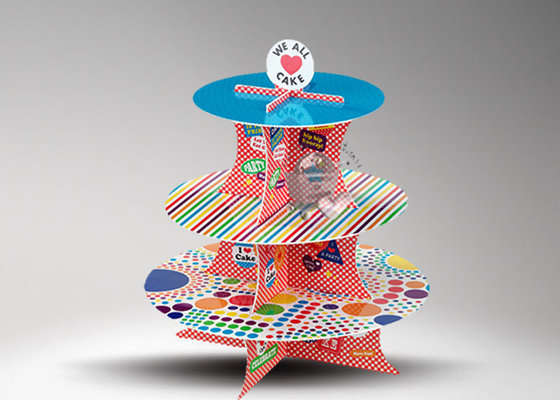 OEM Children Party POP Cardboard Cup Cake Stand / Advertising Carton Display supplier