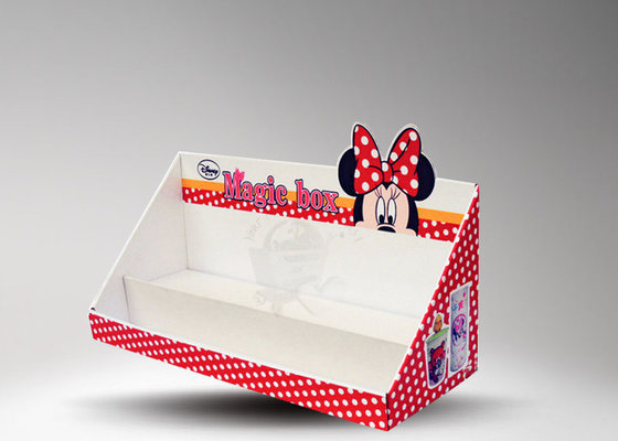 Corrugated Cardboard Counter Display Boxes With Glossy For Rerail supplier