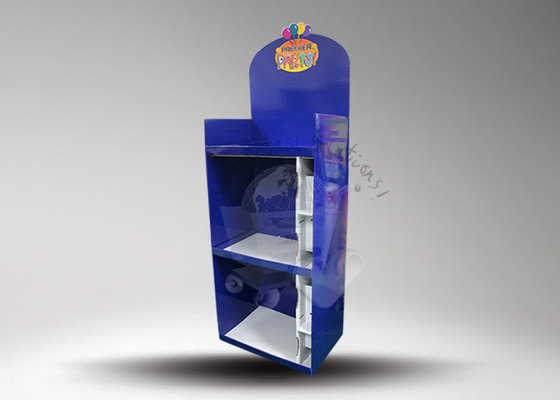 Custom Paper Floor Toy Display Stands / Glossy Cardboard Display Shelf For Retail Store supplier