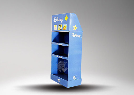 3 tier Corrugated Glossy Toy Display Stands For Promotion with Shiny Coating supplier