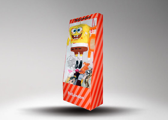 Colorful Paper Sidekick Toy Display Stands Offset printing For Supermarket supplier