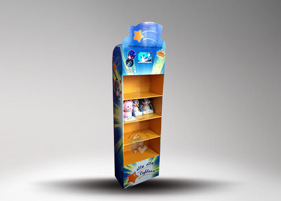 Colorful Paper Sidekick Toy Display Stands Offset printing For Supermarket supplier