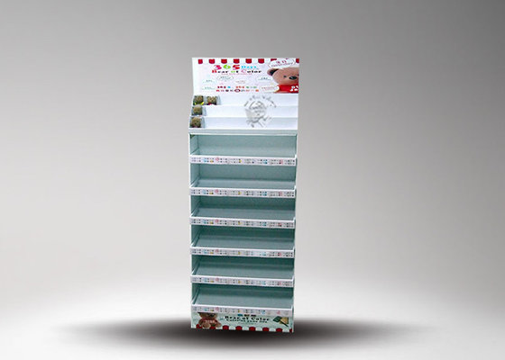 Pop up Cardboard Floor Shelf Display Stand / DVD Racks FOR Advertising supplier
