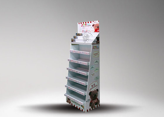 Pop up Cardboard Floor Shelf Display Stand / DVD Racks FOR Advertising supplier