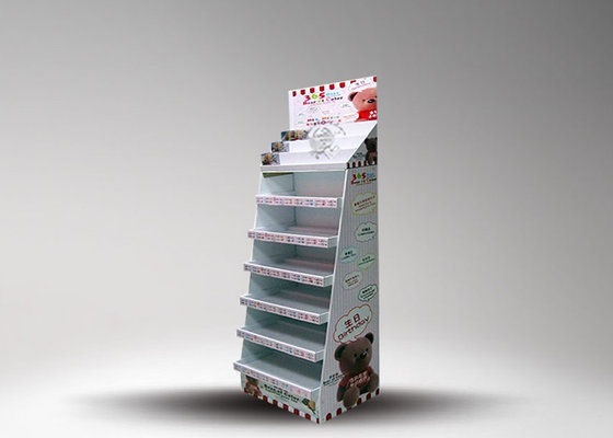 Pop up Cardboard Floor Shelf Display Stand / DVD Racks FOR Advertising supplier