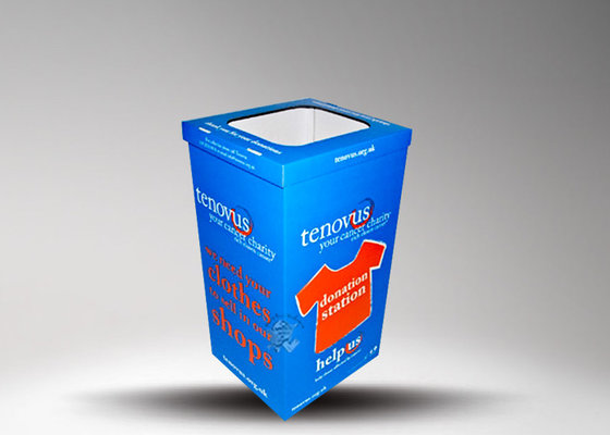 Yellow Corrugated Board Dump Bins Display For Outside Promotion supplier