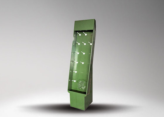 Glossy Varnishing Cardboard Floor Displays / Hook Display Rack supplier