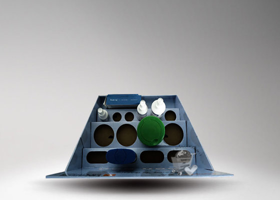 Small Bottle cardboard counter top display For Advertising / Paper Counter Rack supplier