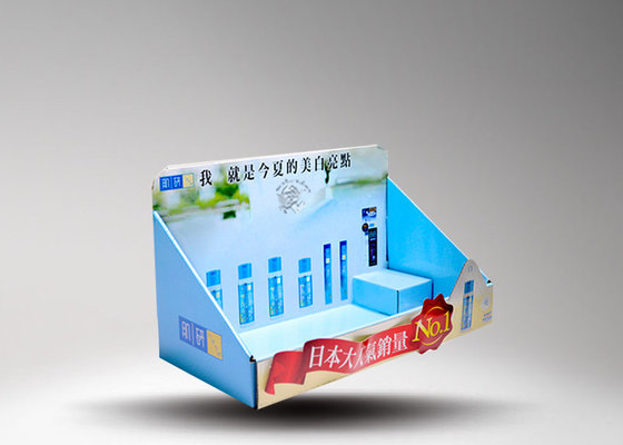 CMYK 4C Skin Care Cardboard Counter Display / Body Care Paper Counter Rack supplier