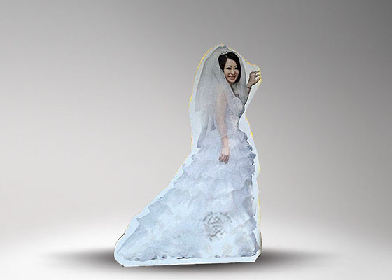 Sexy woman shape cardboard standee toshiba battery with CMYK printing supplier