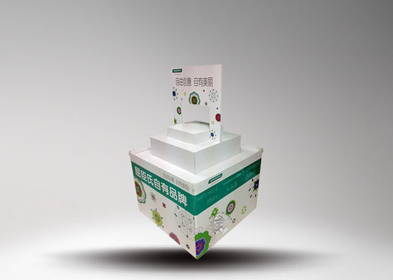 Custom Folding Cardboard Advertising Displays For Cosmetics 4C Color supplier