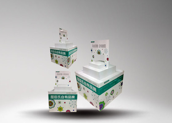Custom Folding Cardboard Advertising Displays For Cosmetics 4C Color supplier