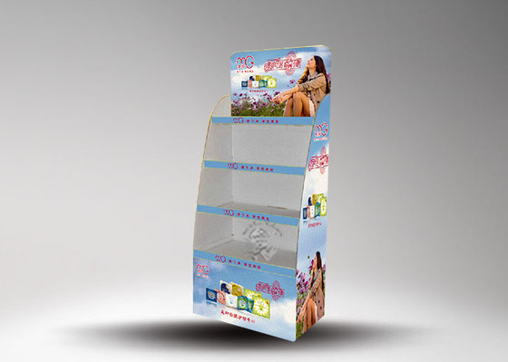 4 Shelves Custom Retail Cardboard Display Stands For Supermarket / Store supplier