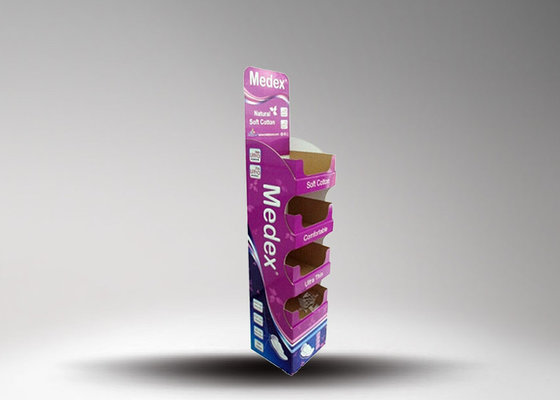 Foldable Cardboard Retail Display Stands For Shoes / Snacks Products supplier