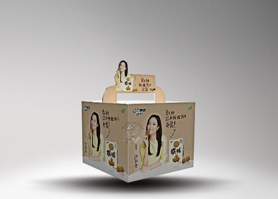 Mushroom shape cardboard display for cookies in exhibition supplier