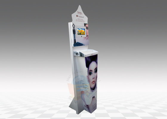 Glossy Finishing Cardboard Display Rack Corrugated With LCD Player supplier