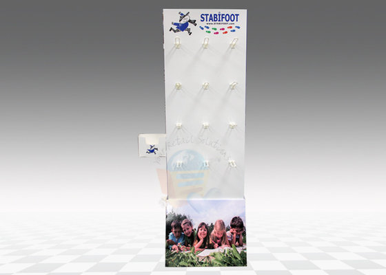 Double Sided Cardboard Hook Display / Storage Pocket hook display stand supplier