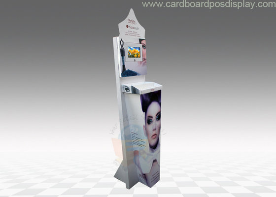 White Lotus Store Cardboard Display Stand , countertop display racks supplier