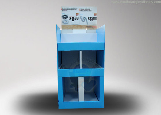 Blue Five Separate Area Corrugated Board Pallet Display Dtand supplier