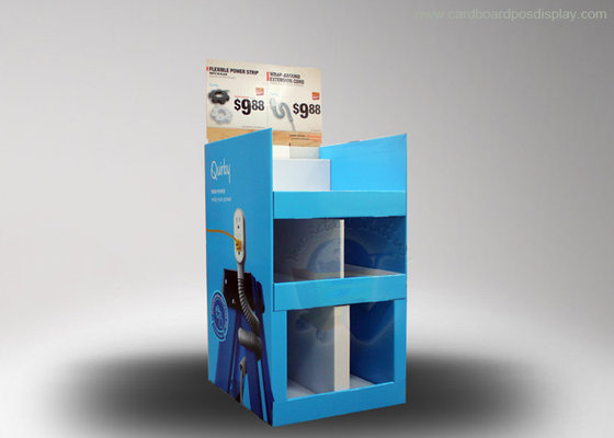 Blue Five Separate Area Corrugated Board Pallet Display Dtand supplier