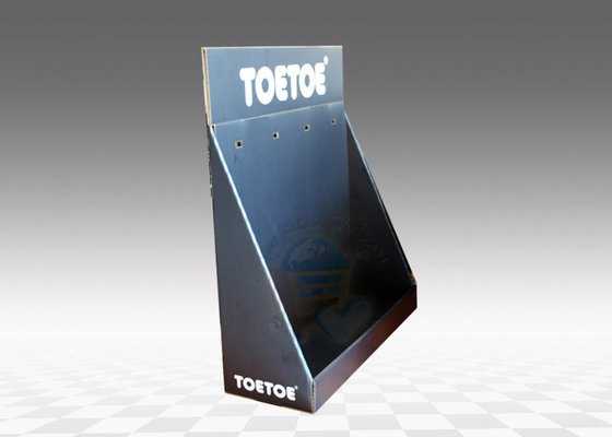 Durable Paper Cardboard Counter Display With 4 Plastic Hooks For Socks supplier