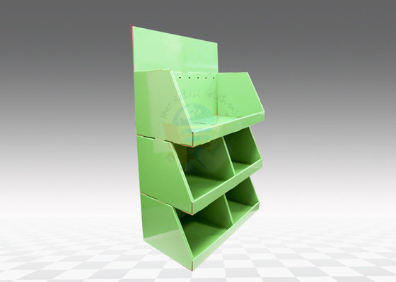 OEM Cardboard POS Display Stands 3 Shelves for Supermarket supplier