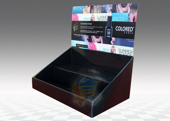 Table Top Cardboard Display Stand 2 Tiers for Cosmetics , foldable supplier