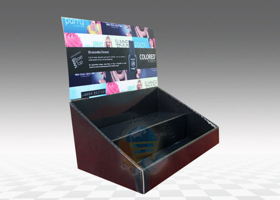 Table Top Cardboard Display Stand 2 Tiers for Cosmetics , foldable supplier