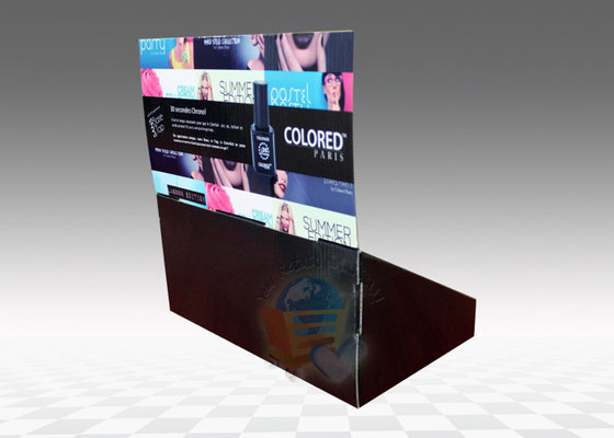 Table Top Cardboard Display Stand 2 Tiers for Cosmetics , foldable supplier