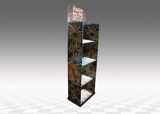 Retail 4 tiers Custom Cardboard Display Stand With Colorful Printing supplier
