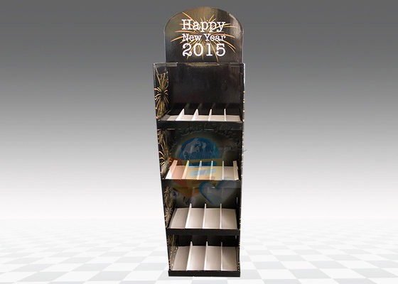 Retail 4 tiers Custom Cardboard Display Stand With Colorful Printing supplier