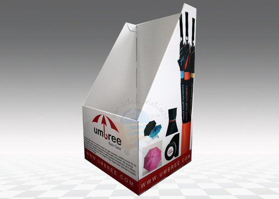 Advertising Custom cardboard display rack , Pos umbrella Display Rack supplier