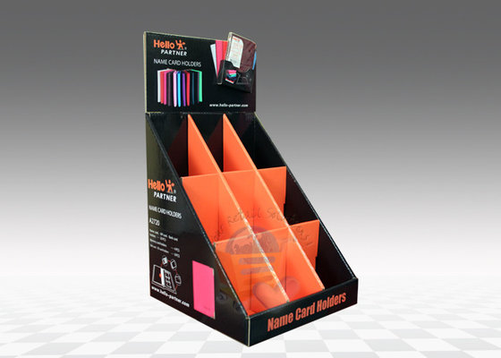 Black Glossy Cardboard Counter Table Top Card Display Stand Recyclable supplier