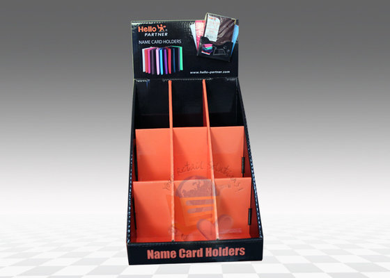 Black Glossy Cardboard Counter Table Top Card Display Stand Recyclable supplier