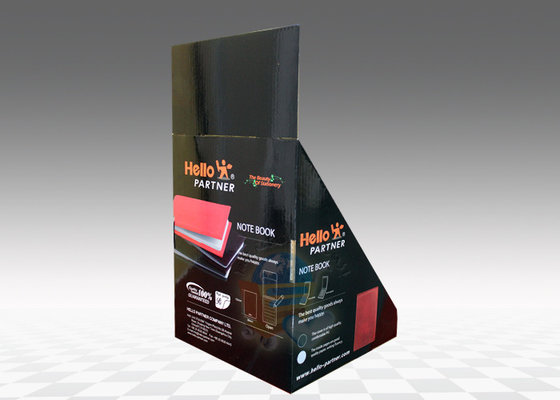 Black Glossy Cardboard Counter Table Top Card Display Stand Recyclable supplier