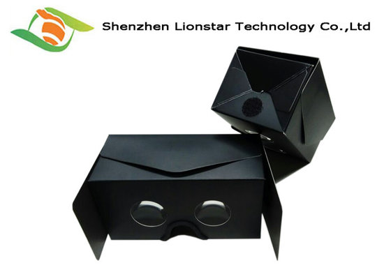 Flat Type Cardboard Virtual Reality 3D Glasses For 360 Video , Cardboard VR Viewer
