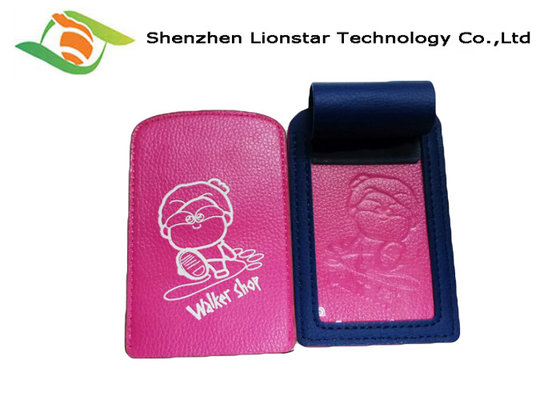 multi color Leather Craft Gifts personalized leather Luggage Tag for Travel